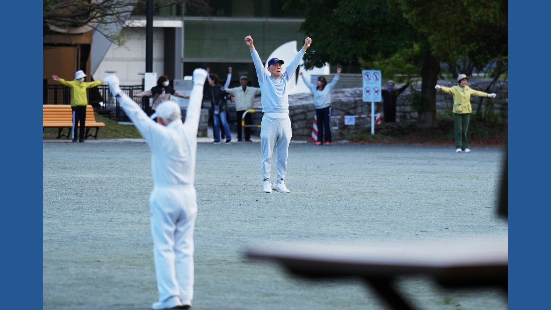 Japan awakens to Radio Taiso exercise tradition. One face of the ...