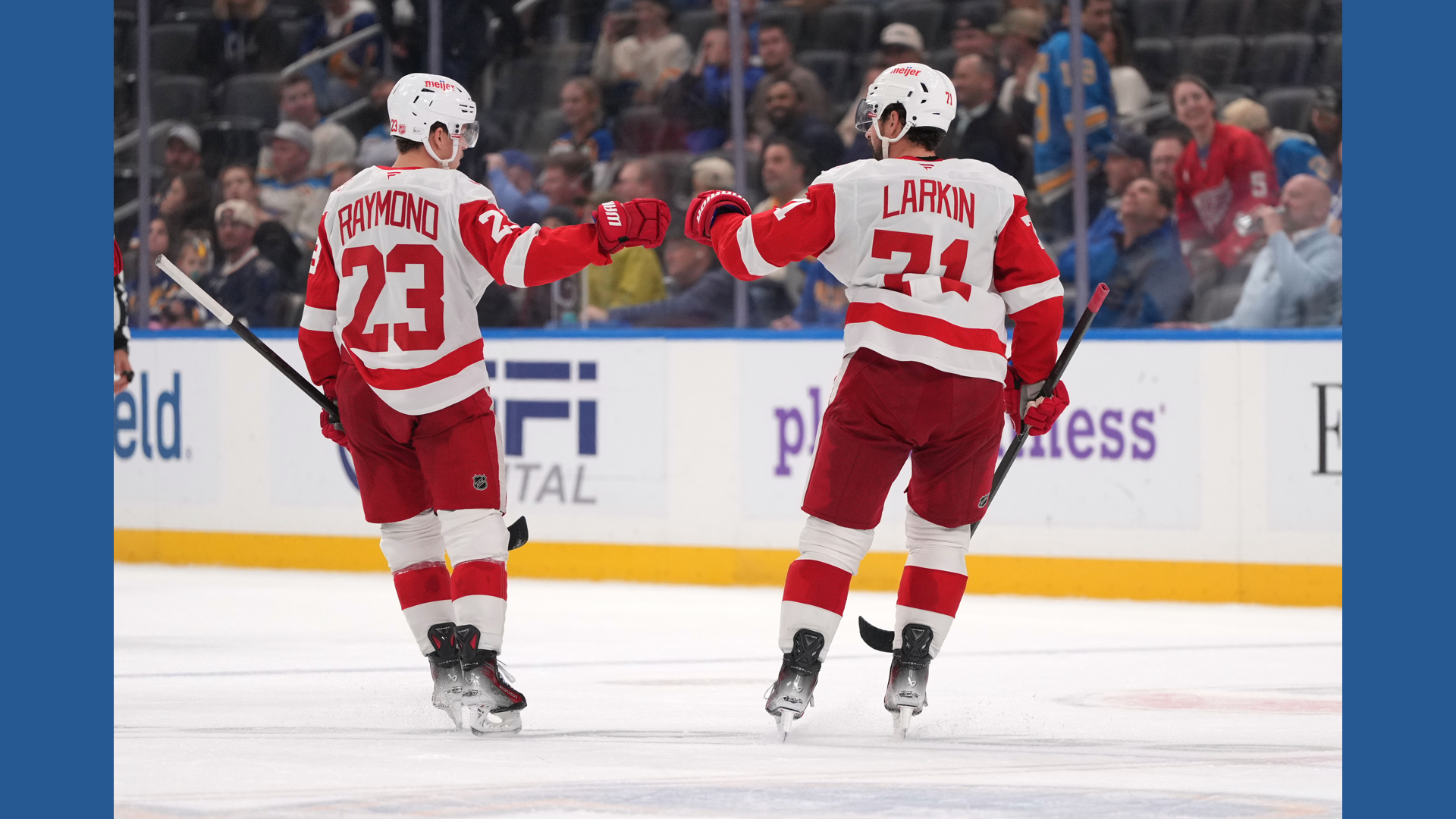 Dylan Larkin scores twice to help Red Wings beat Blues 5-2 | wzzm13.com