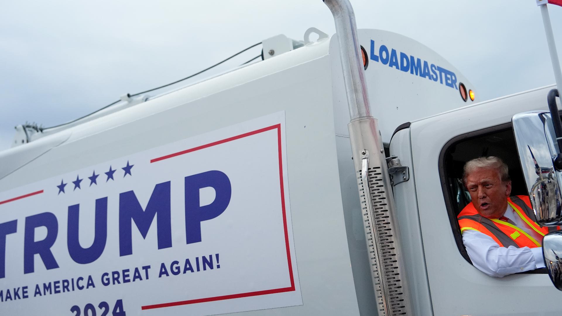 Why did Donald Trump ride a garbage truck? | wzzm13.com