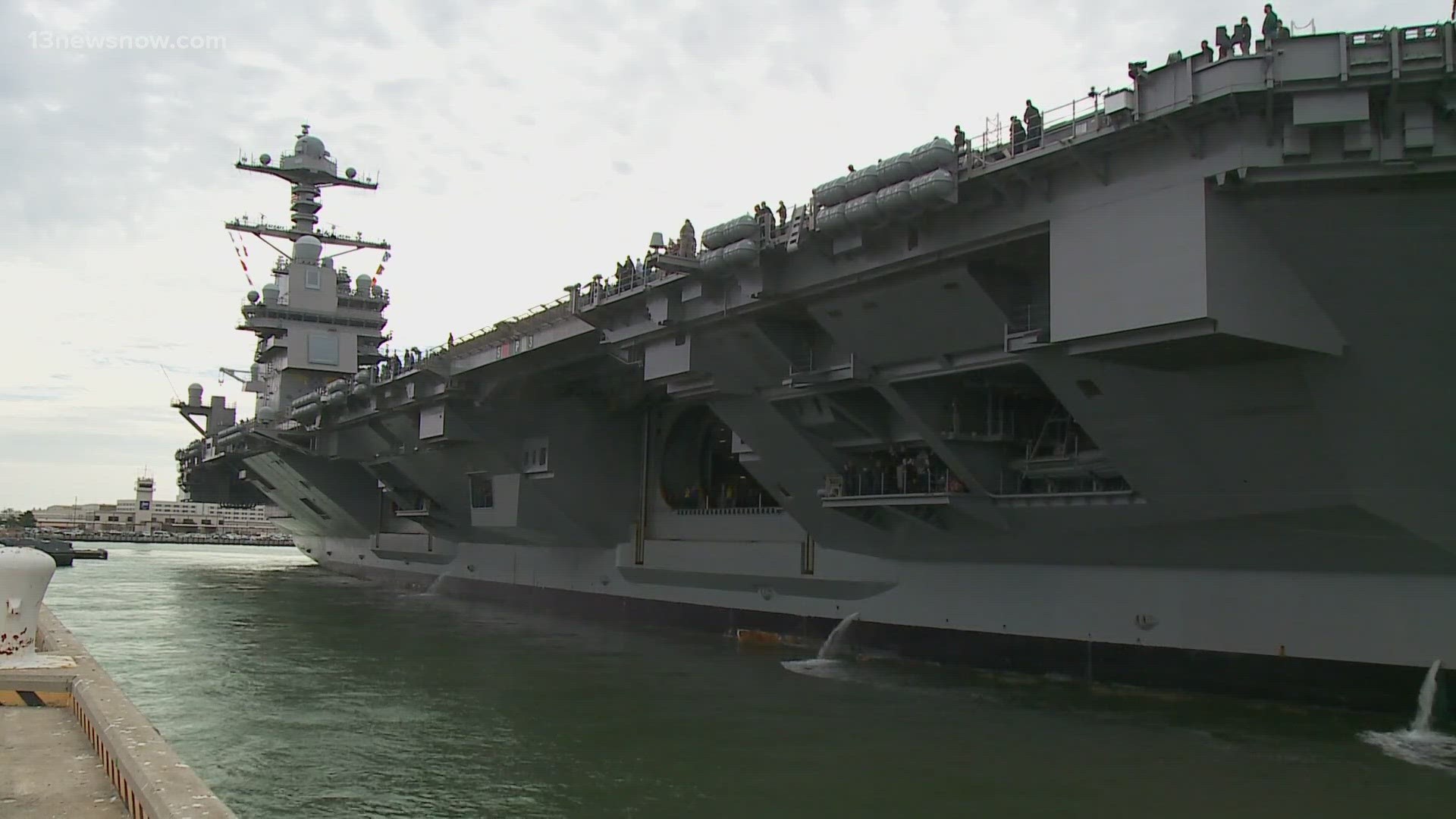 USS Gerald R. Ford carrier strike group returning from deployment ...