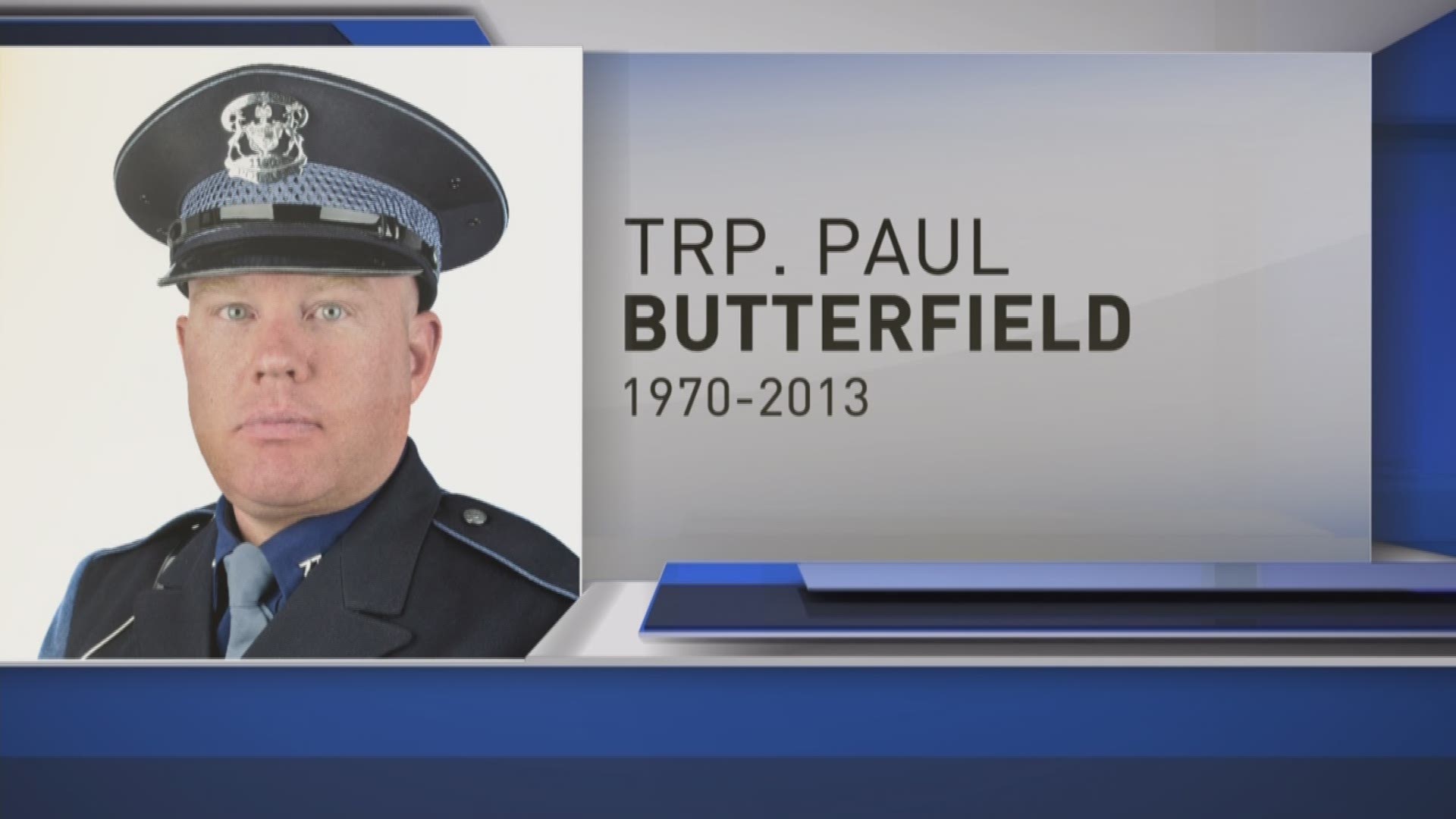 Flag for fallen state police trooper Paul Butterfield replaced | wzzm13.com