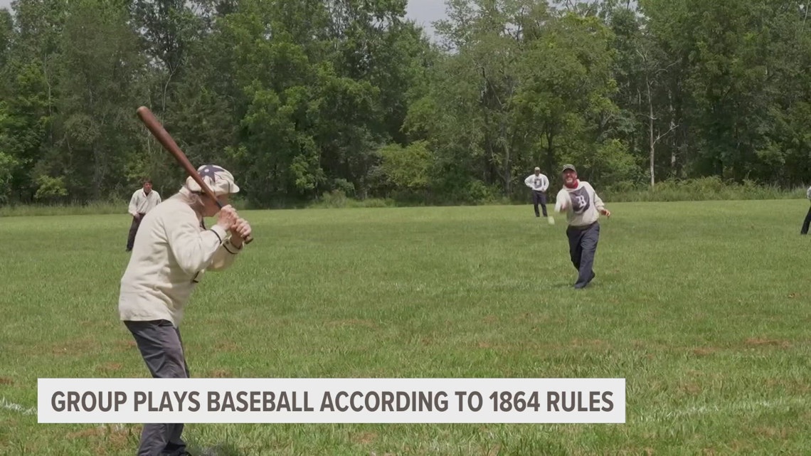 Taking it back to 1864 with a group that plays baseball, old-school ...