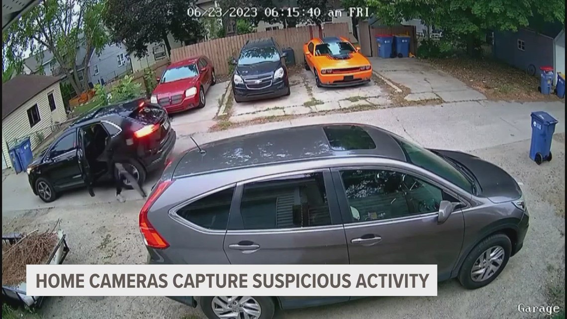 Home camera catches group of people searching through cars | wzzm13.com
