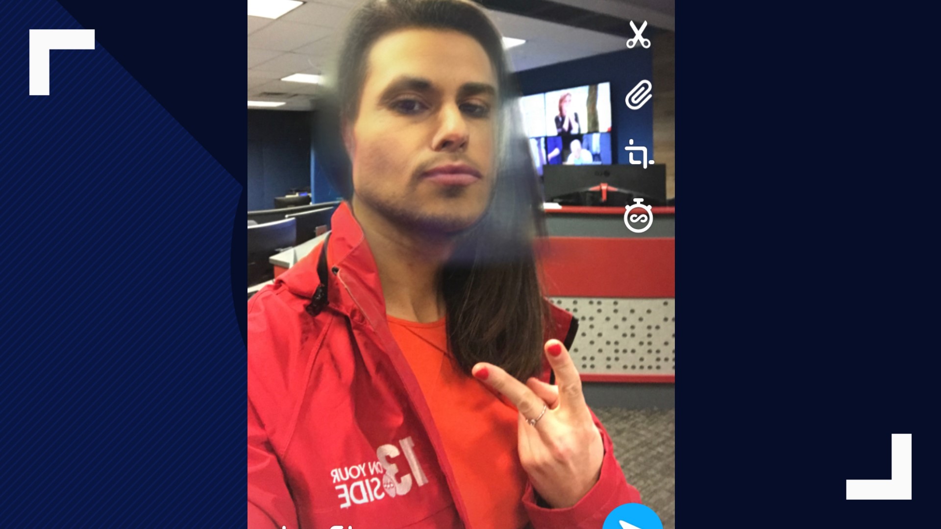 Snapchat gender bender filter takes over the newsroom | wzzm13.com