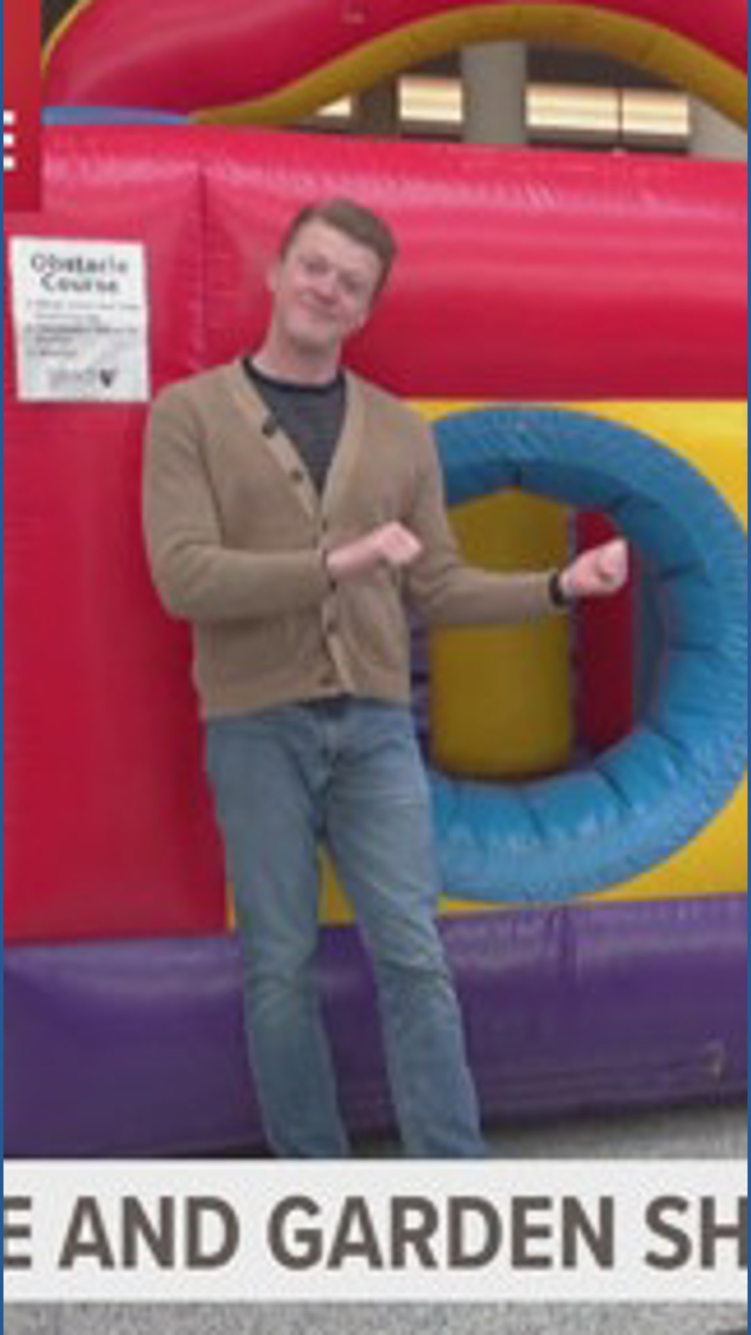 Tanner and Sam compete in an obstacle course at the Home & Garden Show ...