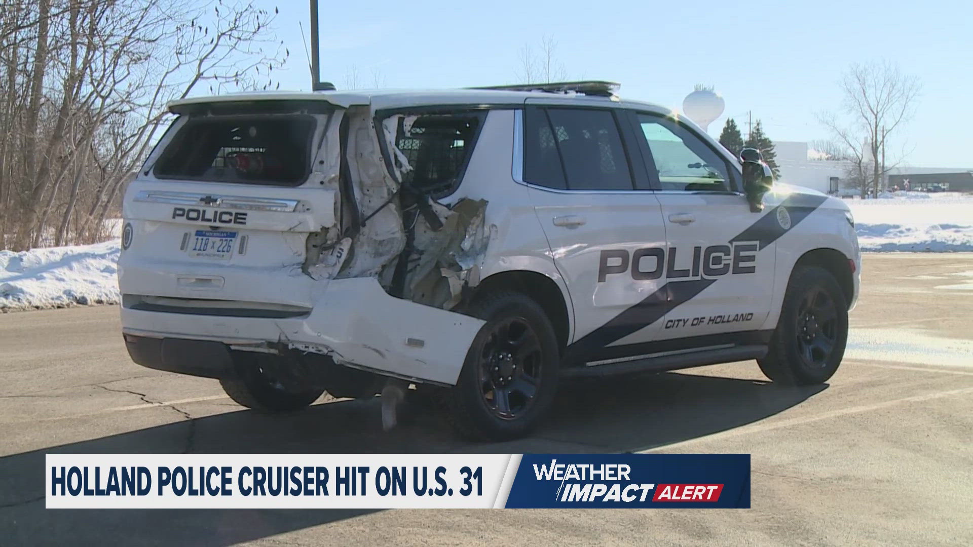 Holland police urge safety after cruiser hit on US-31 | wzzm13.com