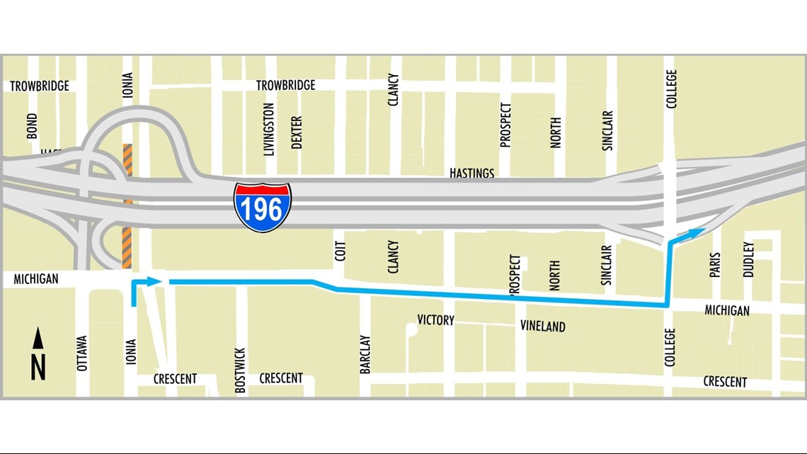 Traffic: New WB I-196 on-ramp to be added downtown Grand Rapids ...