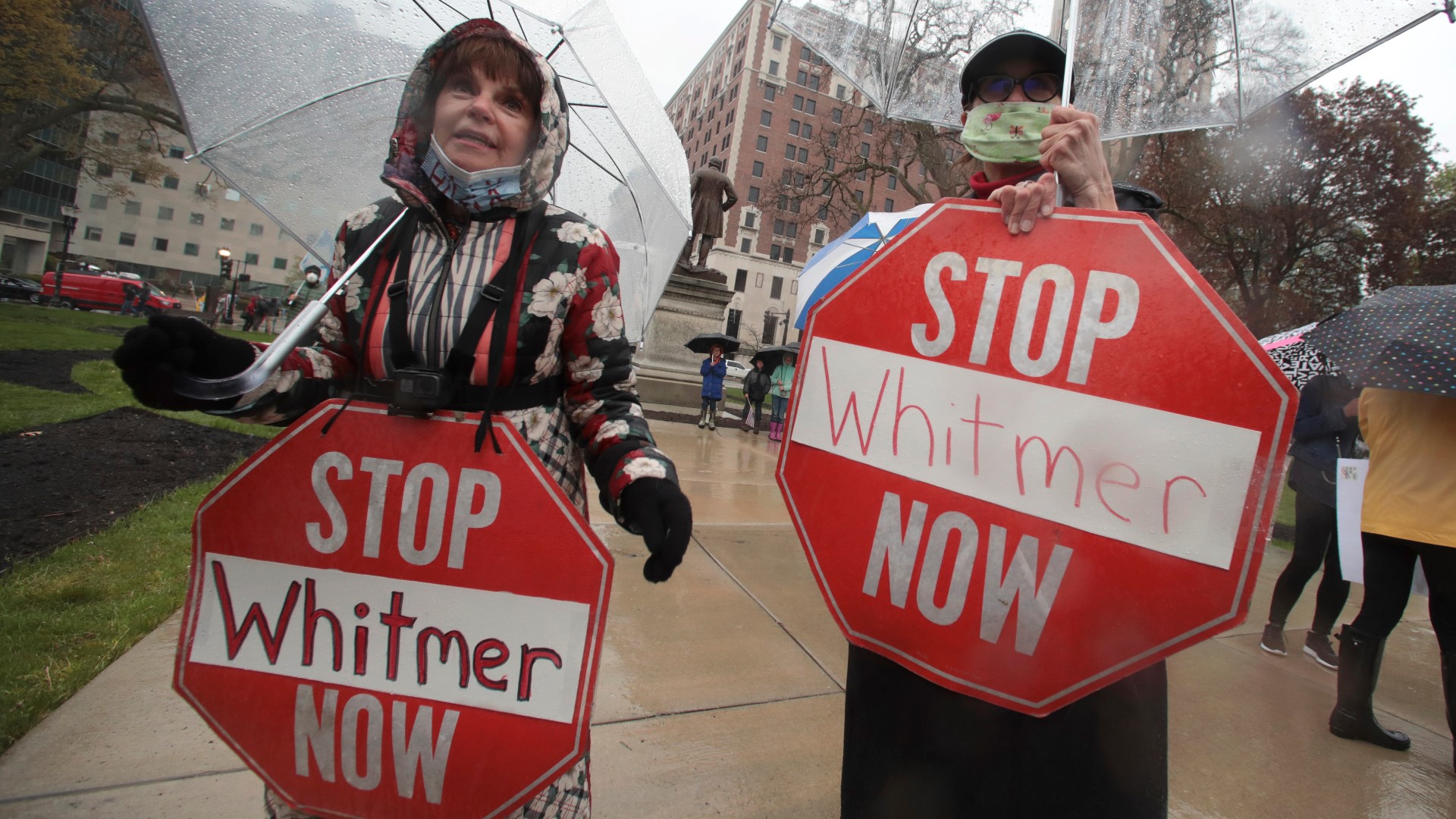 Hundreds gather in Lansing to protest stay at home orders | wzzm13.com