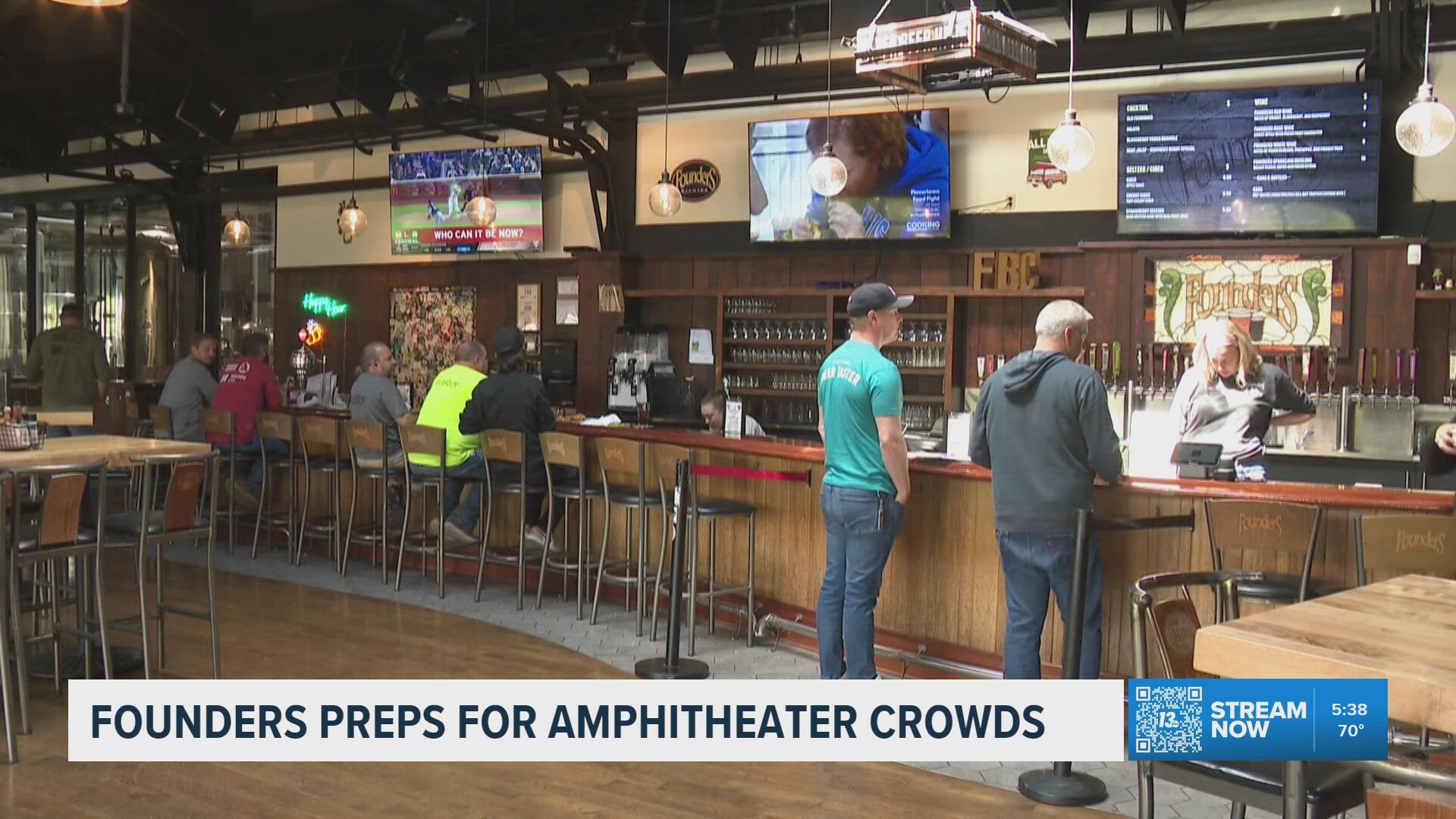 Founders Brewing Co. serving crowds ahead of Acrisure Amphitheater ...