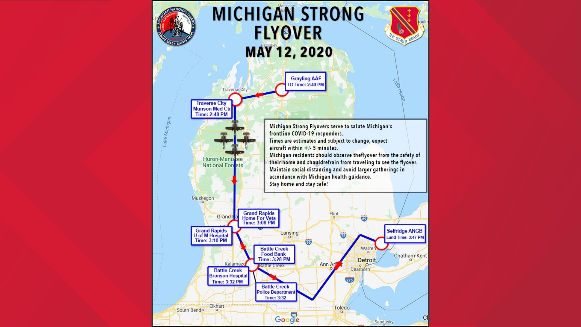 Here's how to see military aircraft honor front-line workers in West ...