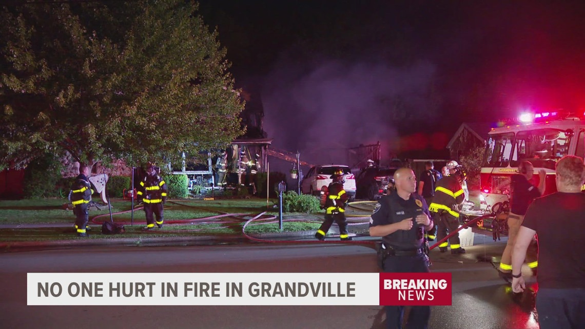 No injuries after overnight fire destroys garage, damages home in Grandville | wzzm13.com