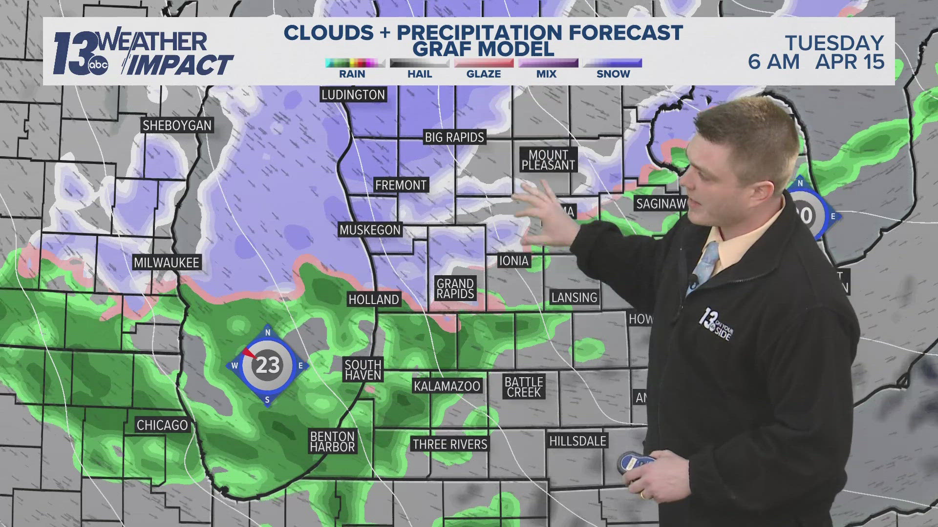 Rain/Snow Mix Early Tuesday, Remaining Windy | wzzm13.com