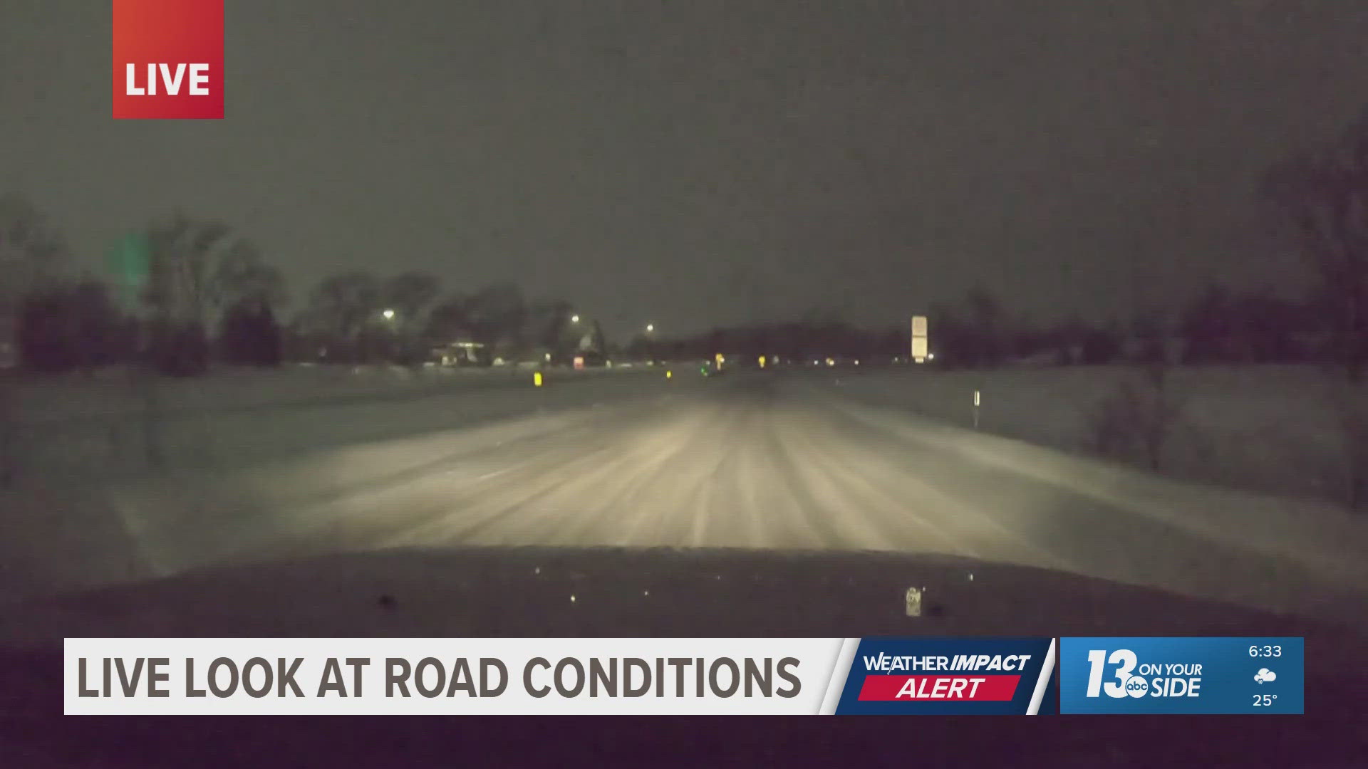 LIVE LOOK | Kent County road conditions around 6:30 p.m. on Wednesday ...