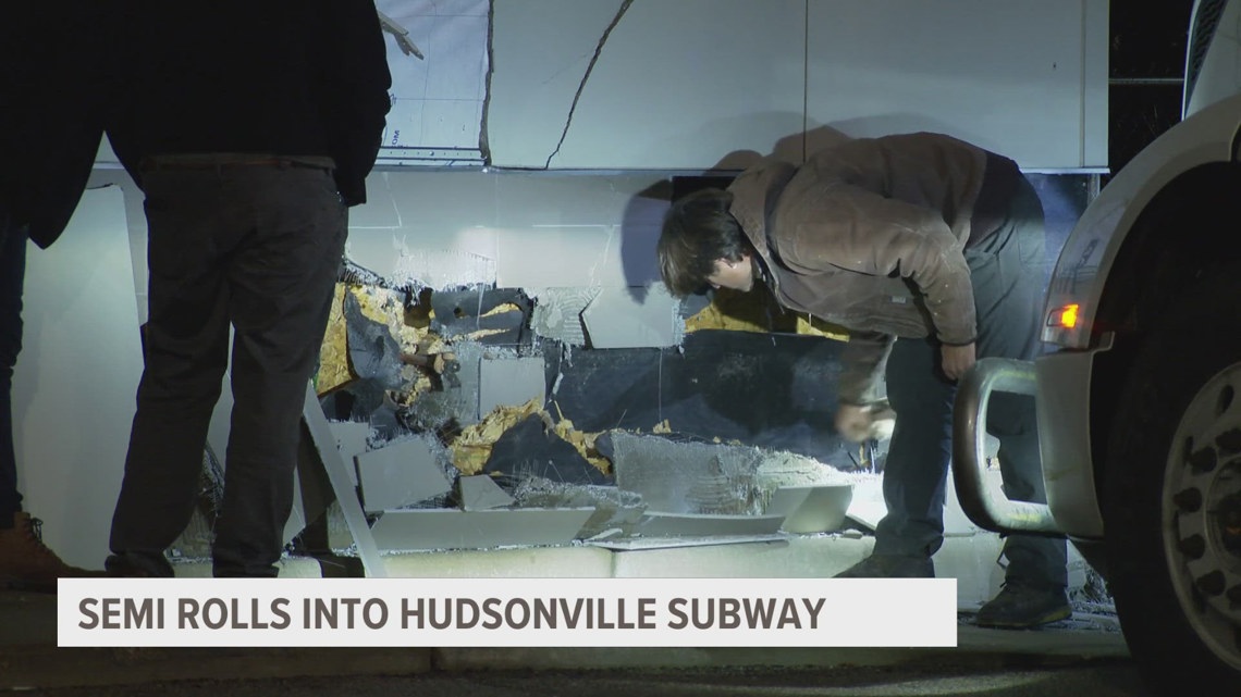 Runaway semi-truck crashes into Hudsonville Subway restaurant | wzzm13.com