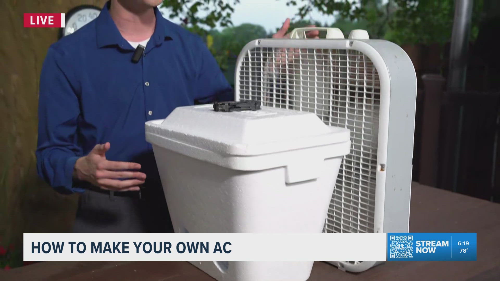 DEMO: How to make your own air conditioning using box fan, ice | wzzm13.com