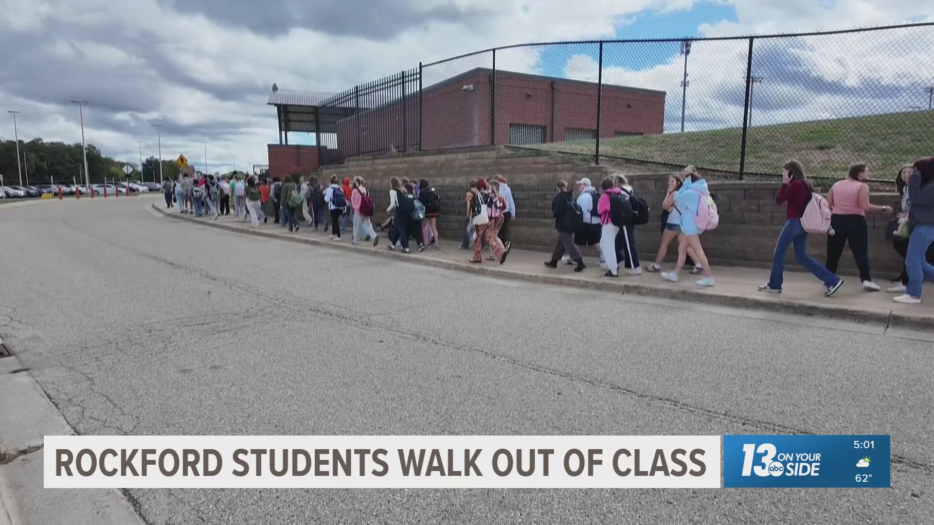 Rockford High students demand action for school safety with walkout | wzzm13.com