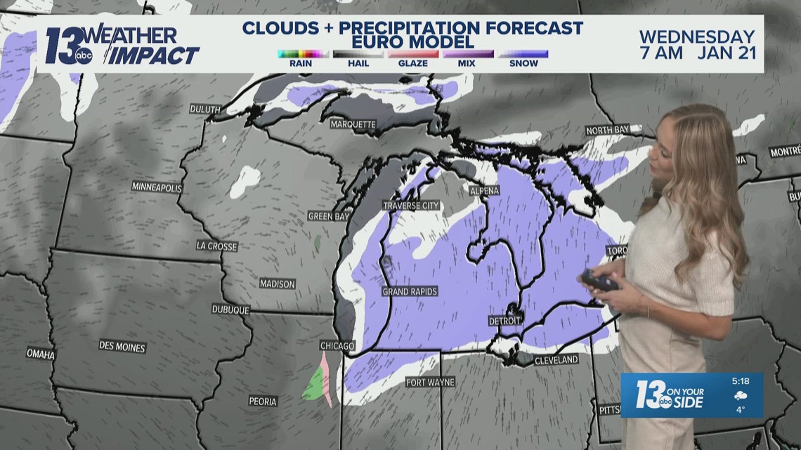 13 ON YOUR SIDE Forecast: System Snow Overnight into Wednesday morning ...