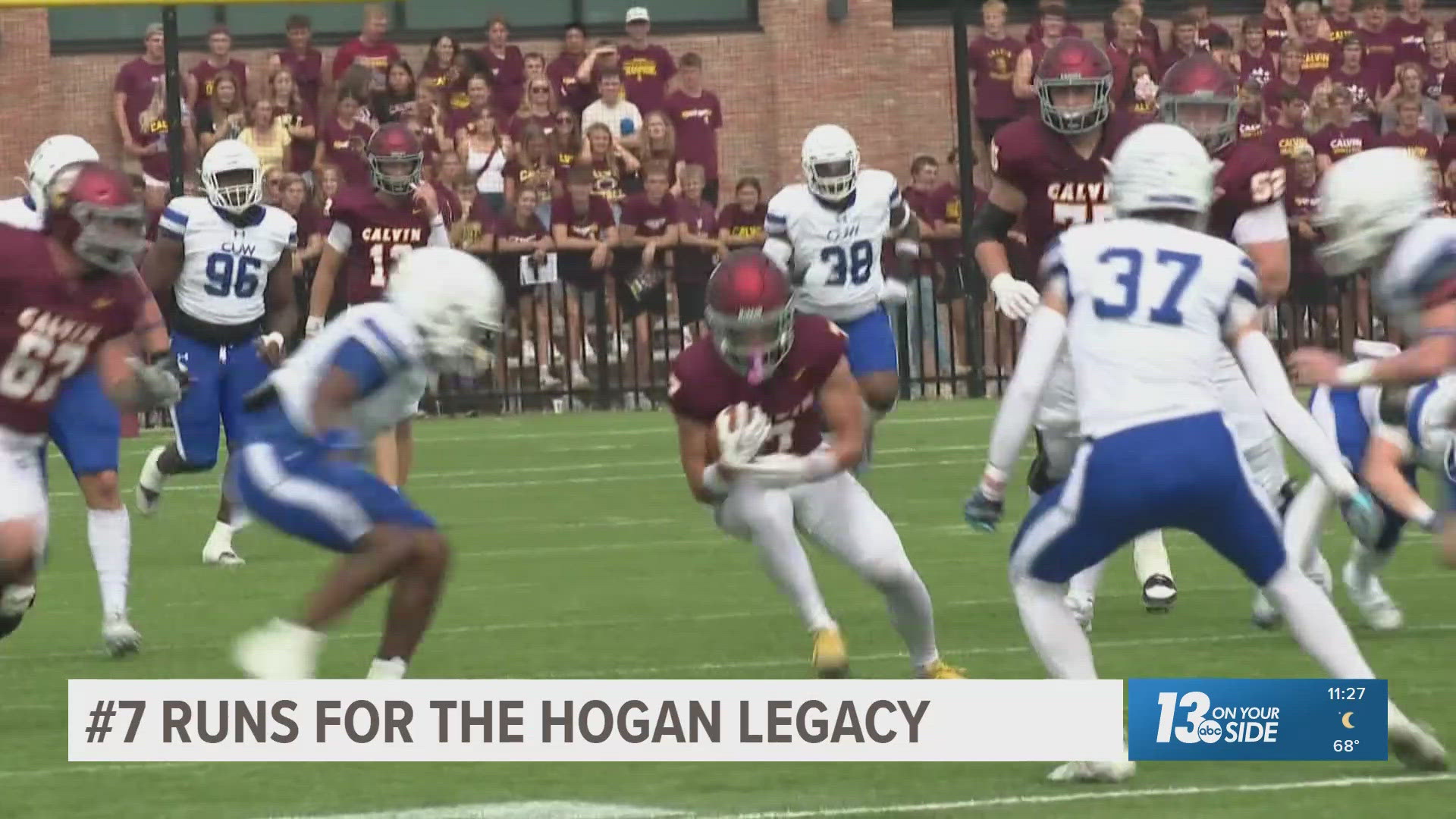 Ravenna's Hunter Hogan off to strong start with Calvin football ...