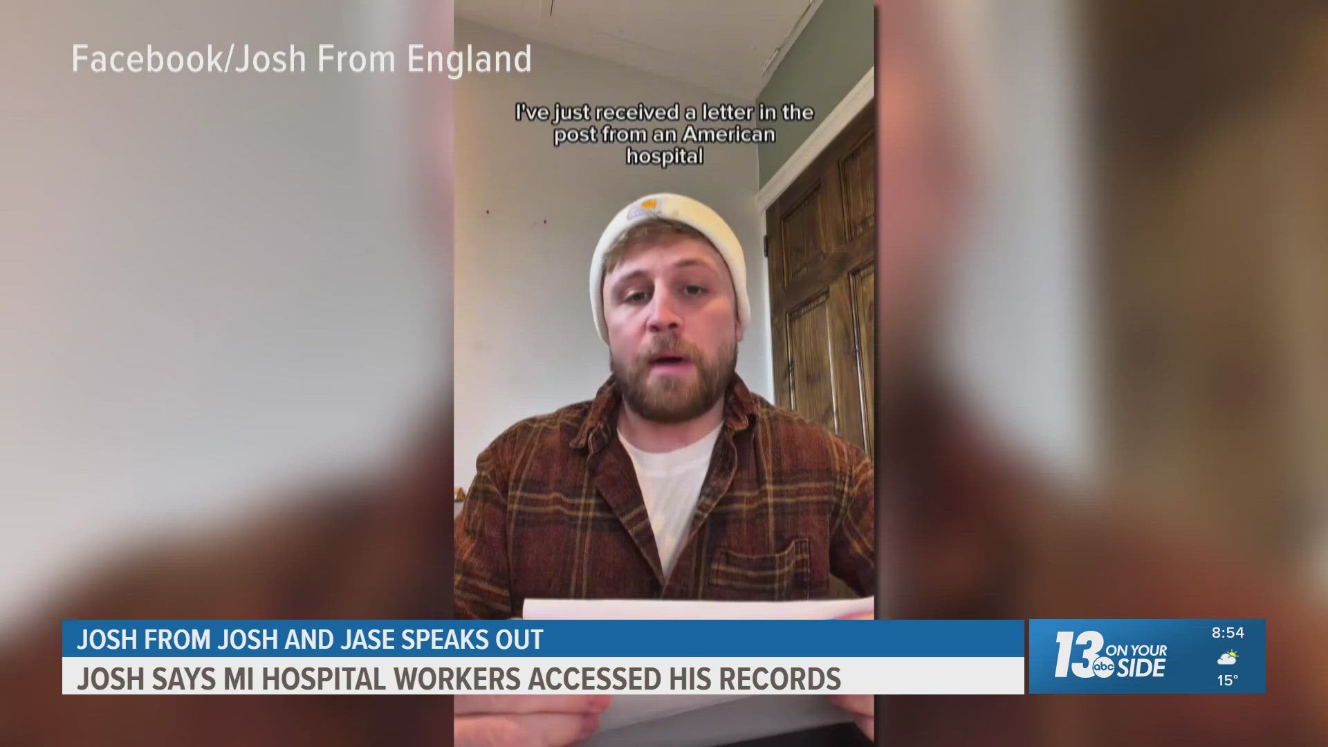 'NOT OKAY' | British TikTok star Josh from Josh & Jase says hospital ...