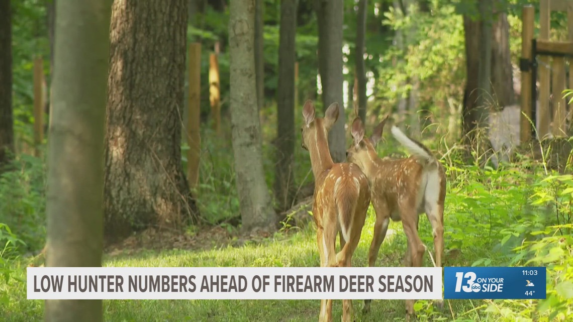 Low hunter numbers ahead of firearm deer season | wzzm13.com