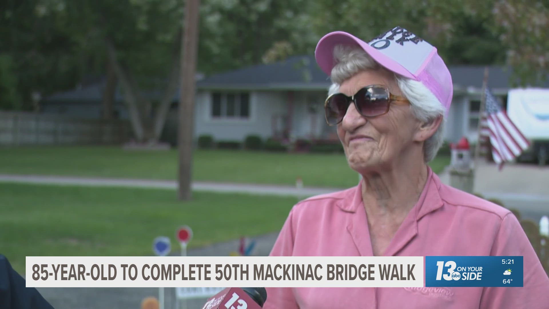 Hannah Thomas celebrates 50 years of Mackinac Bridge walks | wzzm13.com