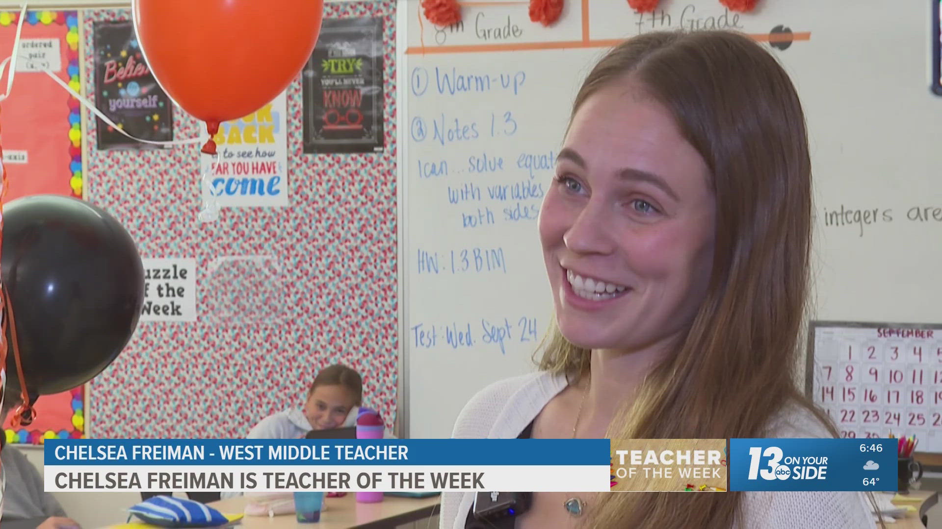 Teacher of the Week: Chelsea Freiman | wzzm13.com