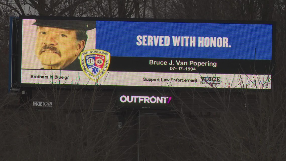 Billboards across West Michigan honors fallen police officers | wzzm13.com