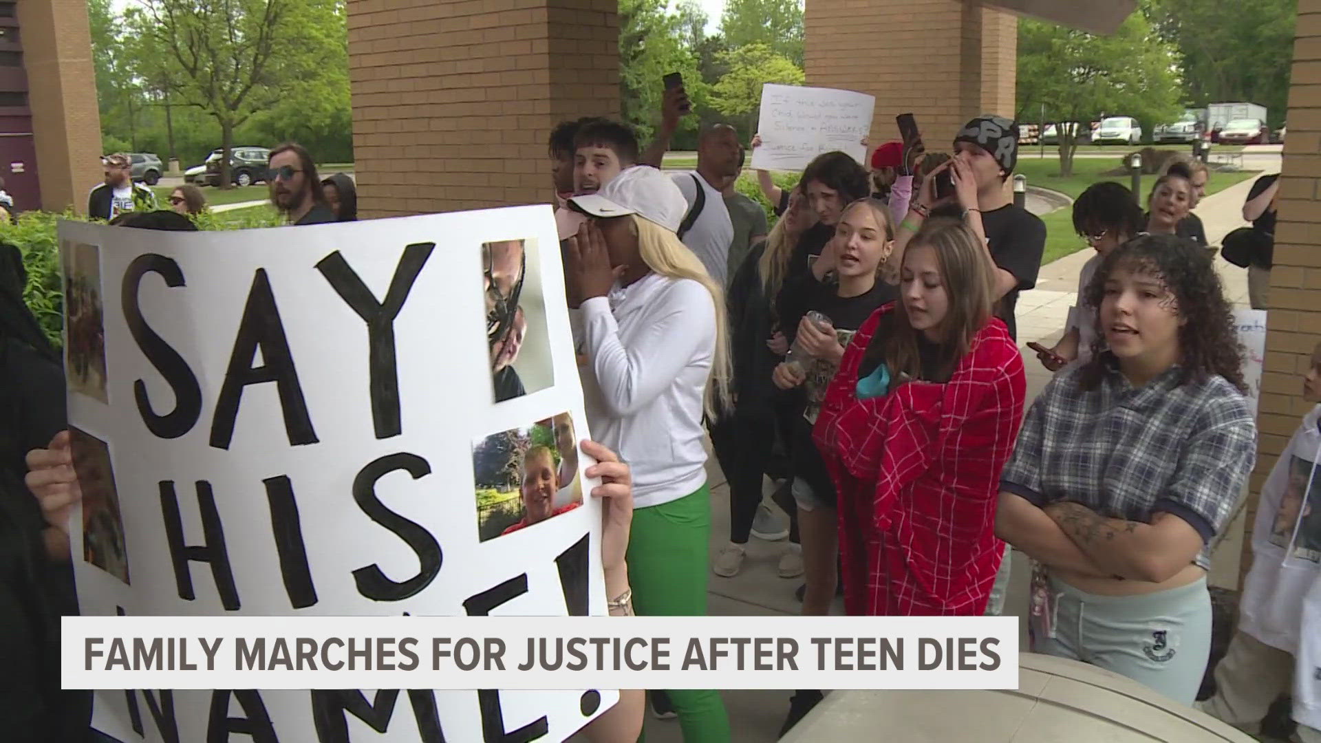 Family of teen hit by Kent County Sherriff's Department cruiser marches ...