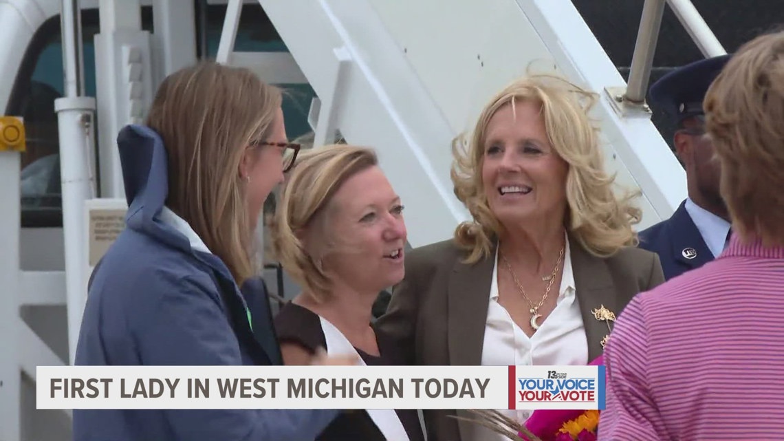 First Lady Jill Biden visits West Michigan, Traverse City | wzzm13.com