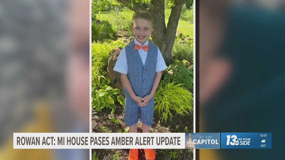 Rowan Act: Michigan House passes bill aimed at updating AMBER Alert ...