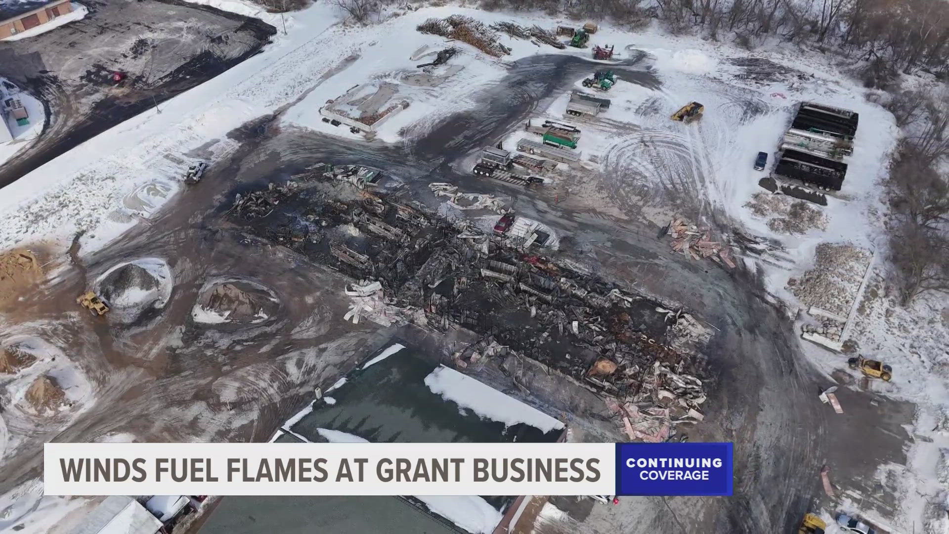 Grant business still open despite fire ravaging building | wzzm13.com