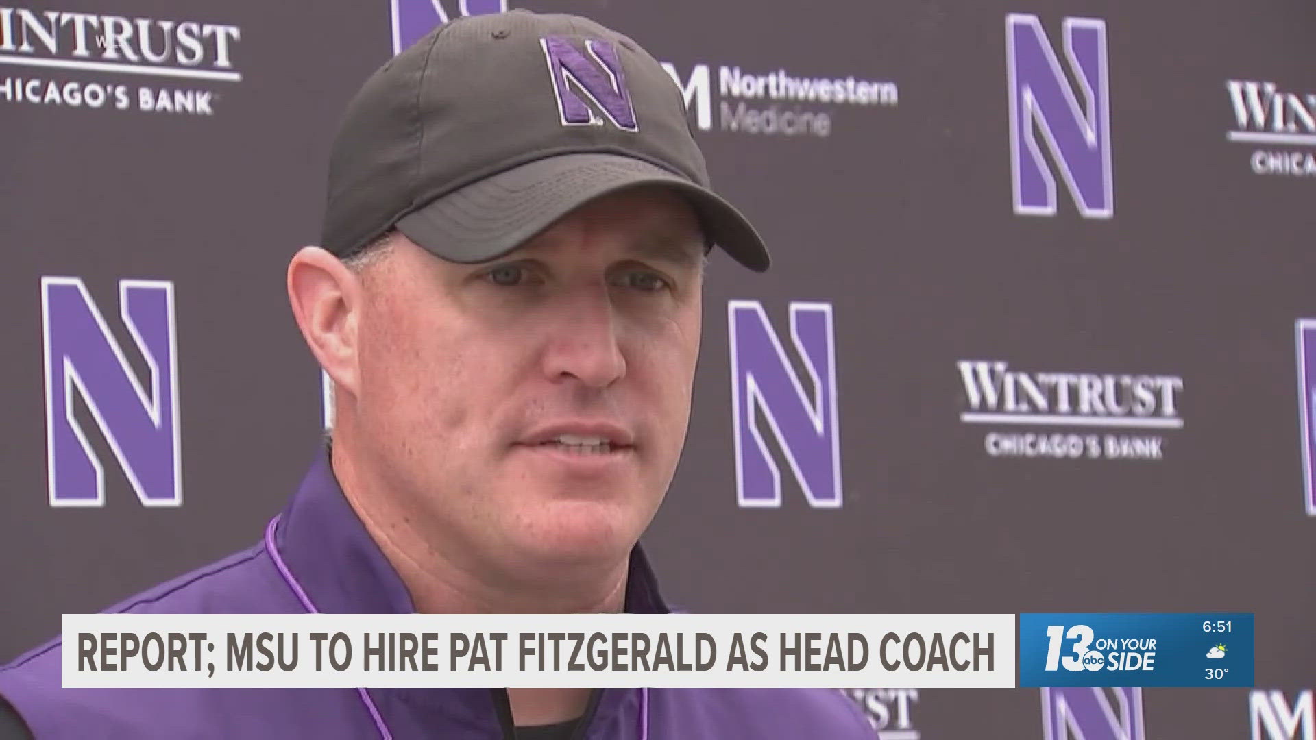 Report: MSU to name Pat Fitzgerald as new head football coach | wzzm13.com
