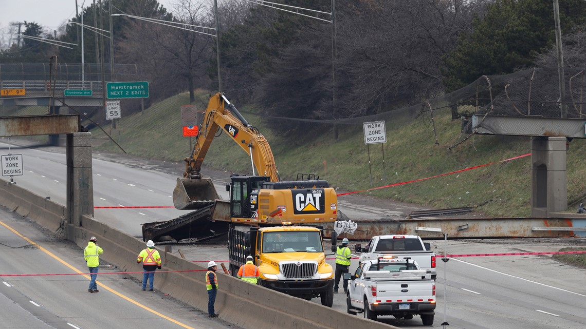 Detroit bridge collapses after being hit by truck | wzzm13.com