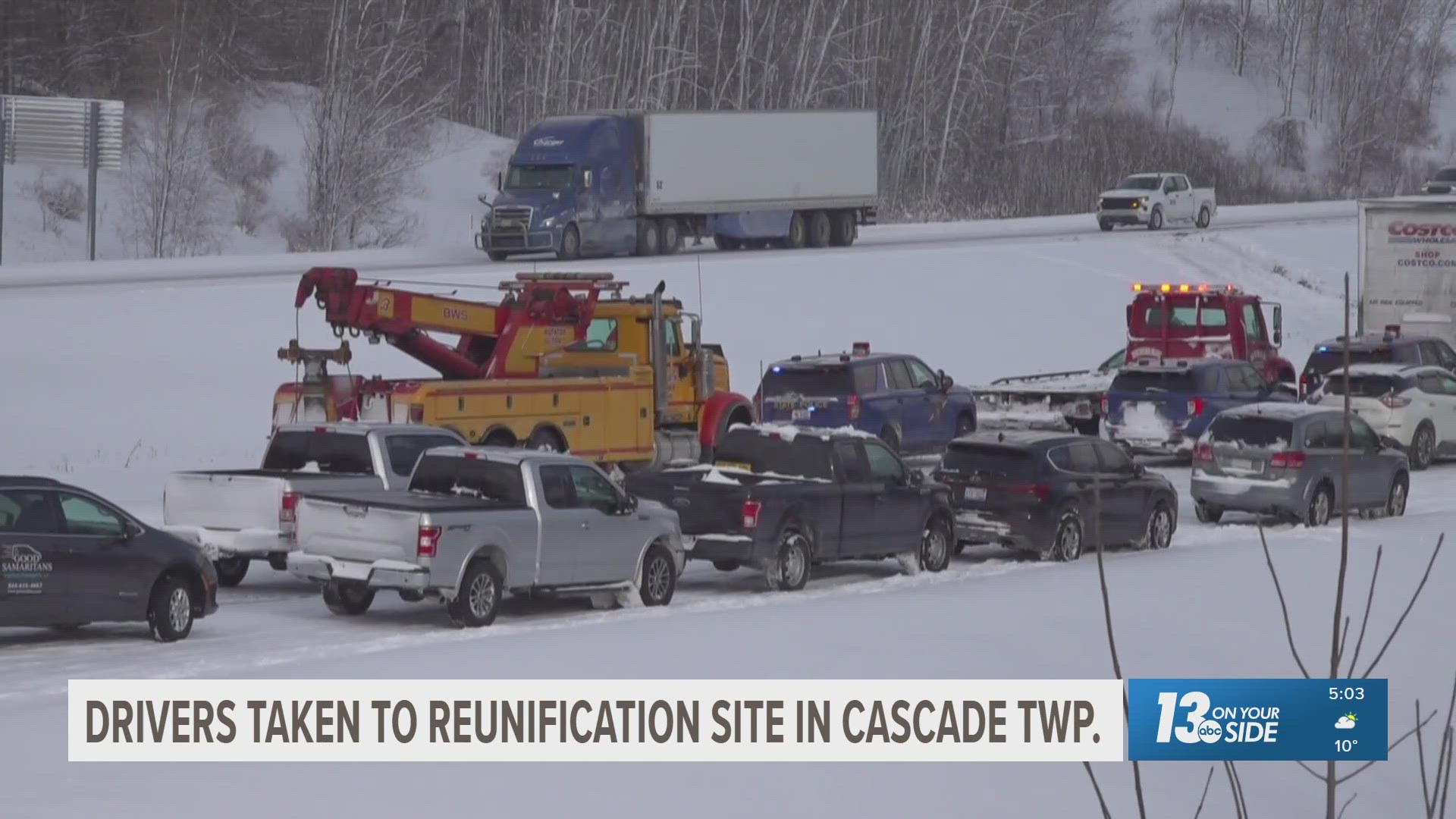Bus takes drivers involved in 30-car pileup to nearby reunification ...