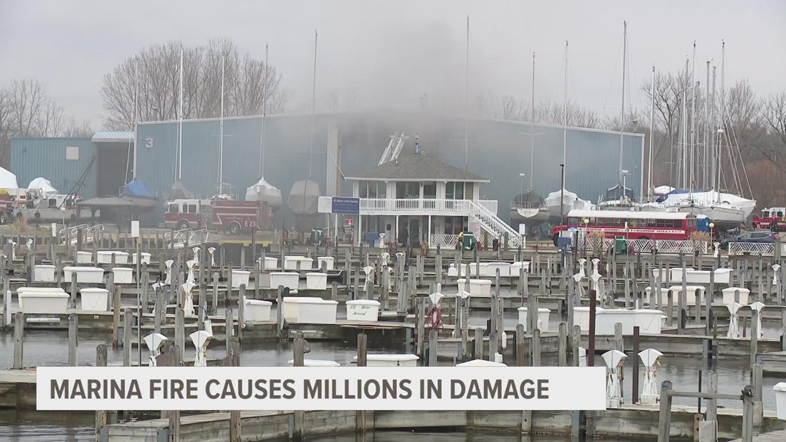 150 boats in Muskegon storage facility damaged after fire breaks out ...