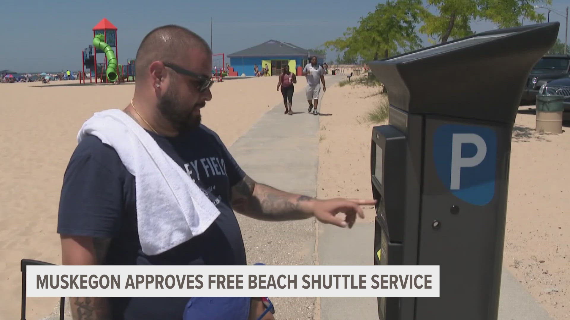Muskegon adds beach shuttle service to ease traffic | wzzm13.com