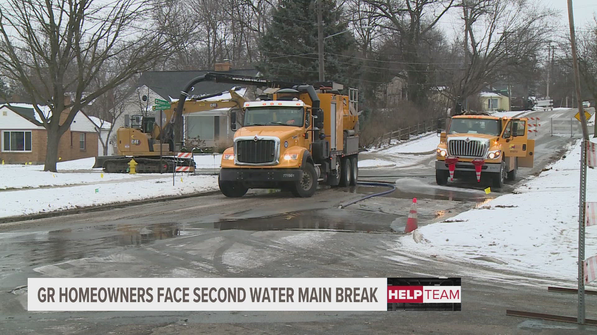 GR neighbors concerned after second water main break in neighborhood ...
