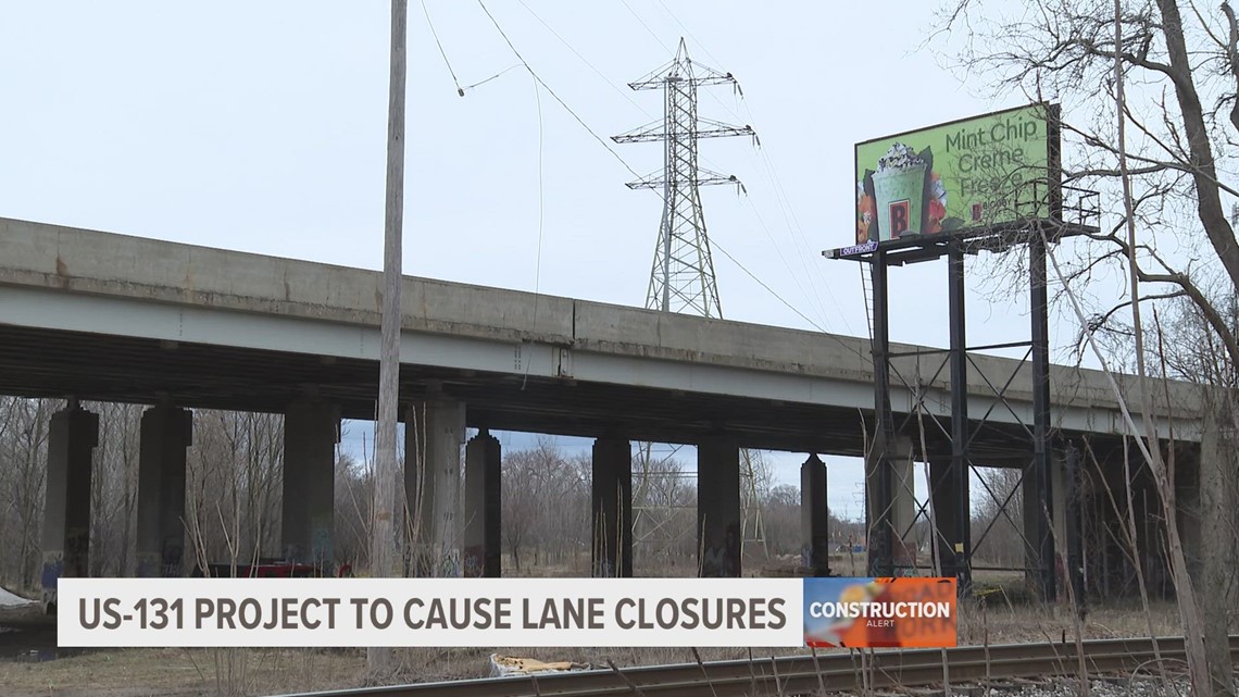 US-131 construction will cause lane closures starting March 31 | wzzm13.com