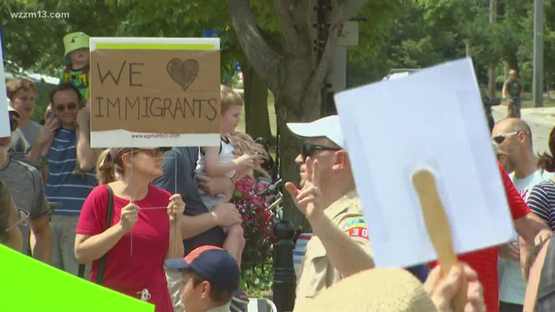 'It's a moral issue, not a legal issue': Immigration group protests ...