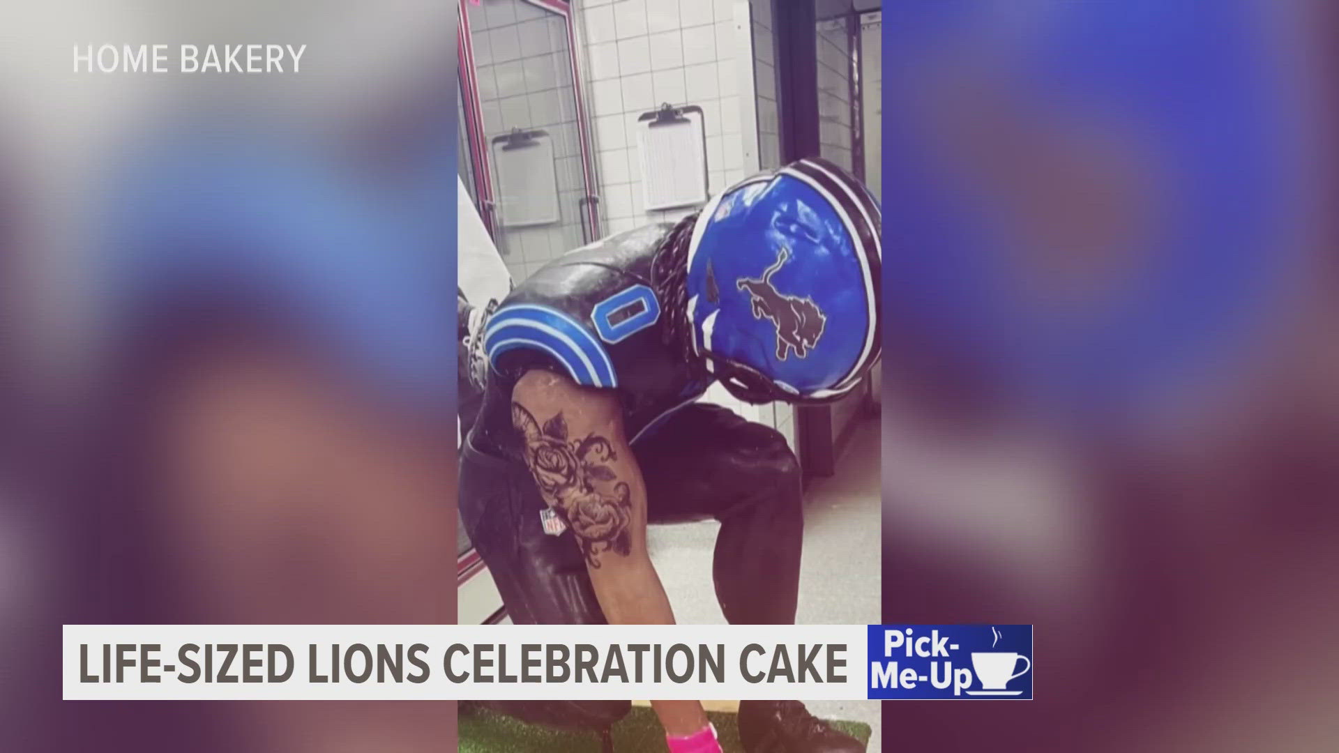 Detroit area bakery creates life-sized Lions cake | wzzm13.com