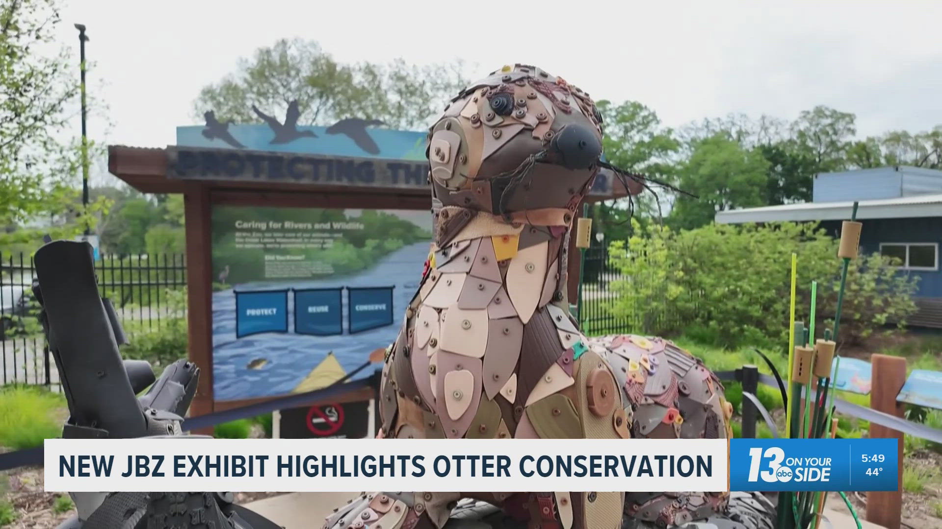 John Ball Zoo's new otter habitat showcases art from Grand River trash ...