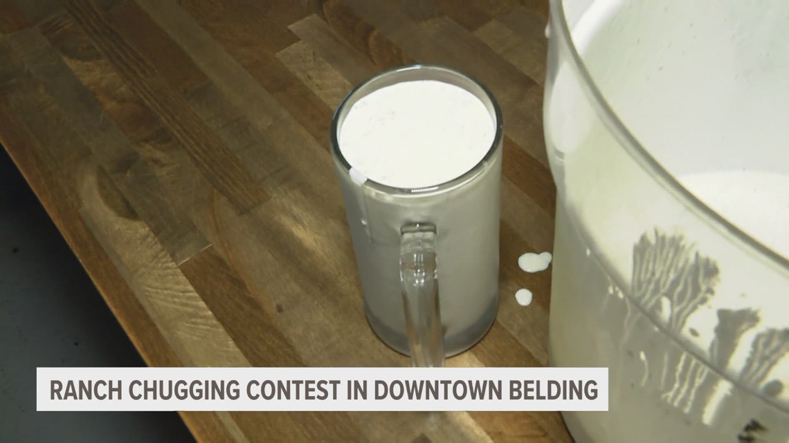 Belding restaurant hosts ranch chugging competition | wzzm13.com