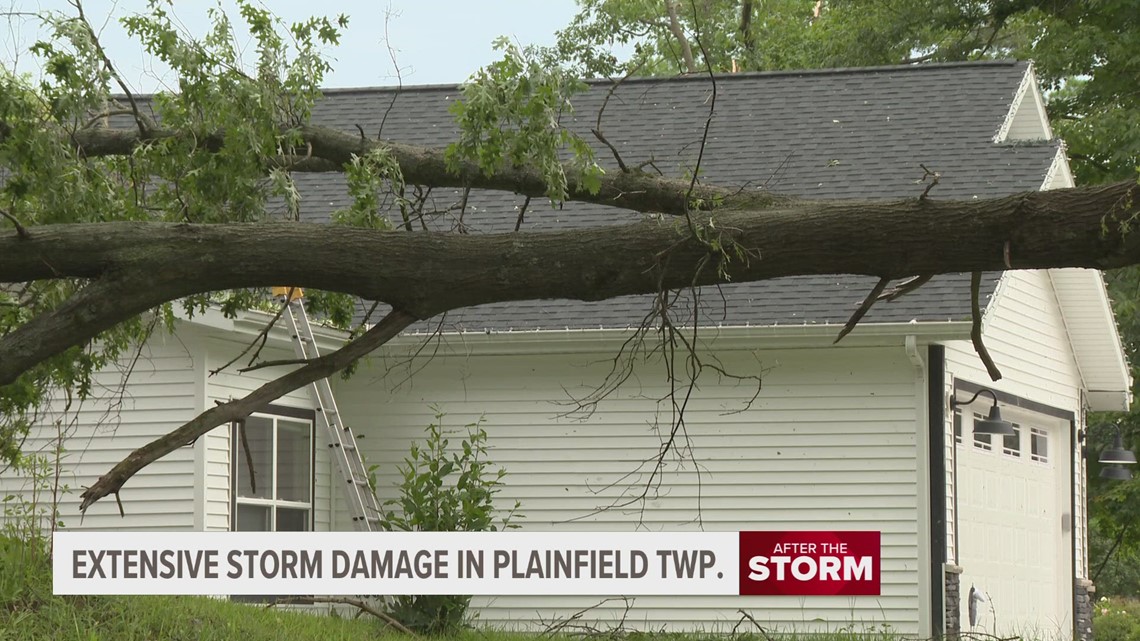 Extensive storm damage in Plainfield Twp. | wzzm13.com