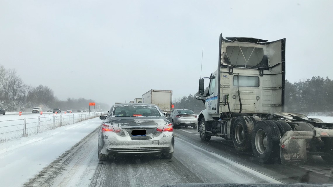 Slide-offs and pile-ups plague West Michigan due to icy roads | wzzm13.com