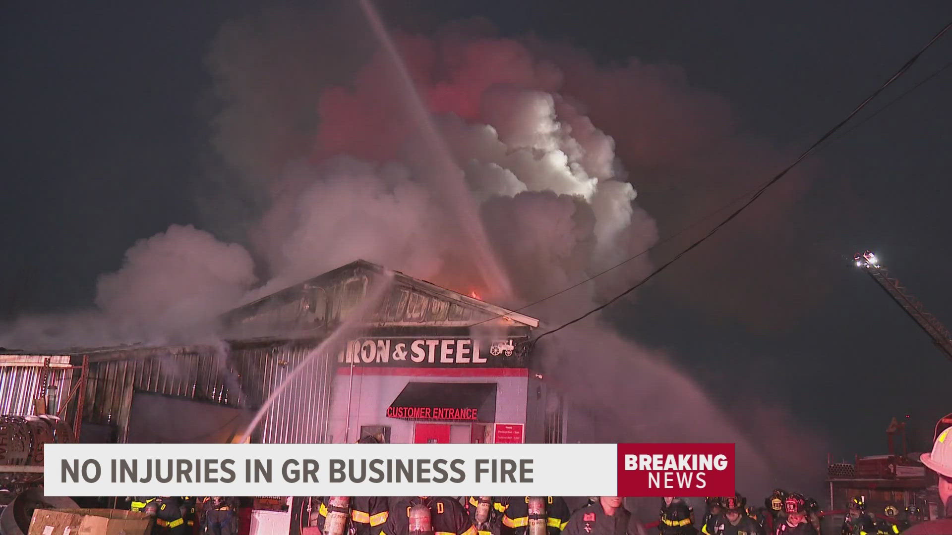 Crews battling fire at commercial building on Alpine in Grand Rapids ...