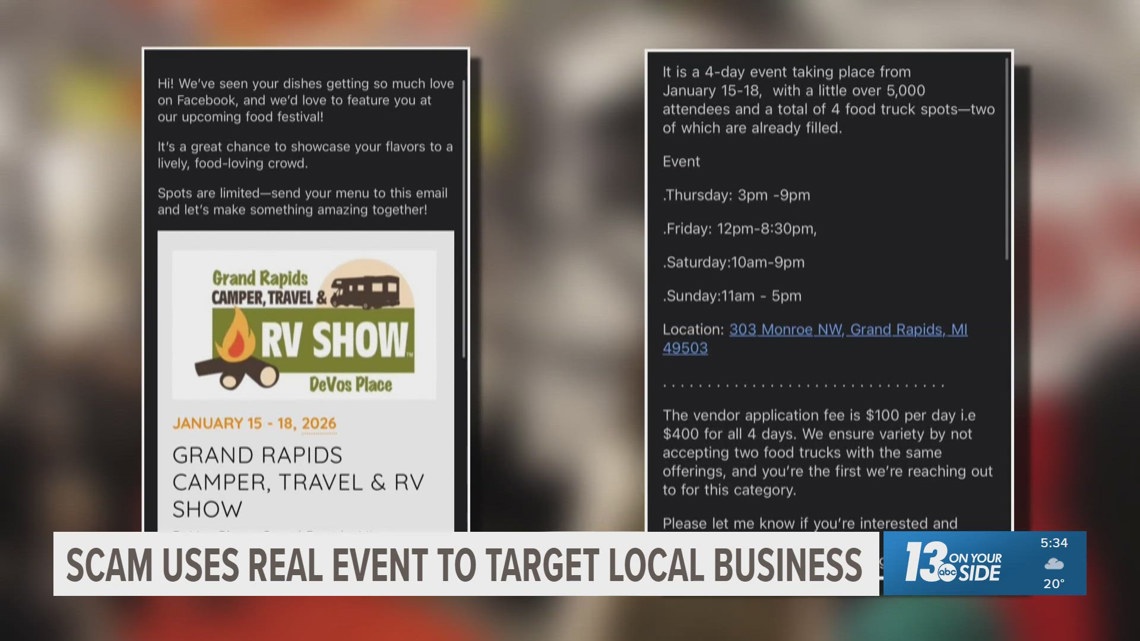 Scam uses real event to target local businesses | wzzm13.com