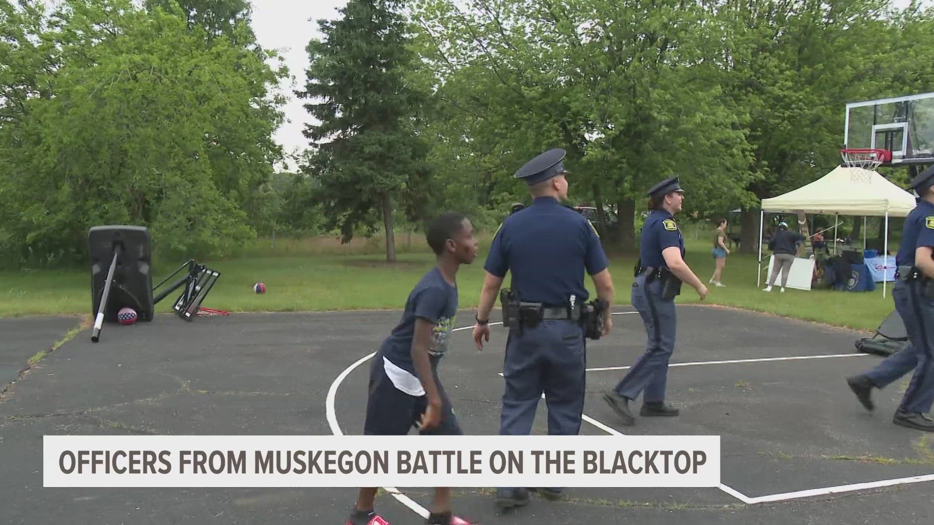 Muskegon police agencies connect with community through basketball ...