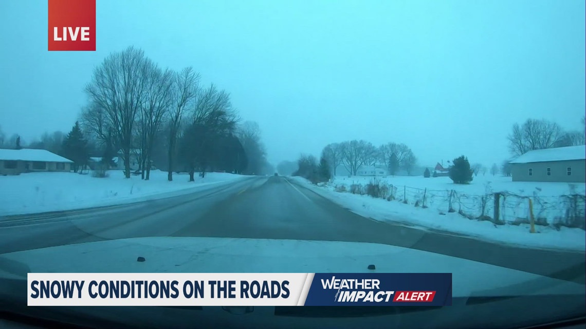 13 ON YOUR SIDE Weather Chaser showcases the latest snowy road ...