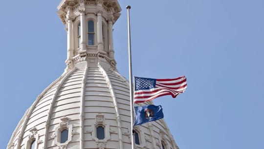 Why are the flags lowered to half-staff in Michigan? | wzzm13.com