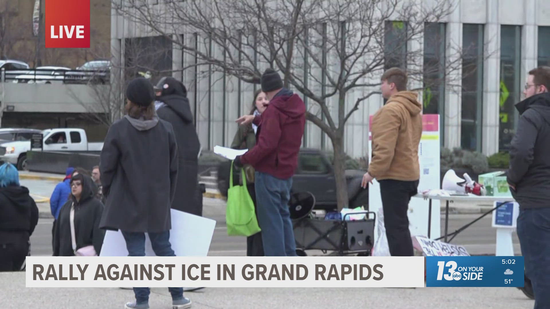 Group gathers in Grand Rapids to protest ICE | wzzm13.com